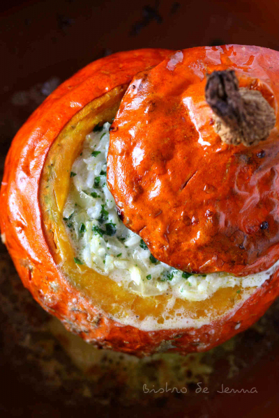 Recette Potimarron farci au riz persillé - FRIJE