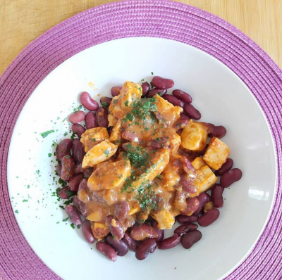 Recette POULET MEXICAIN aux haricots rouges de 0 sucre et IG Bas - FRIJE