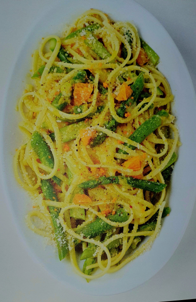 Recette Spaghetti aux asperges est à l'orange - FRIJE