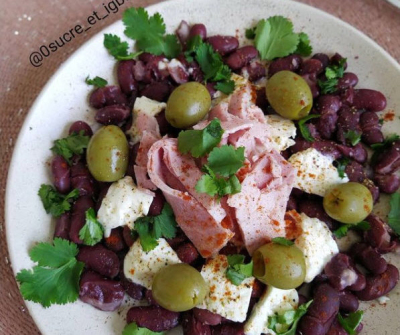 Recette Haricots rouges à la fêta et épices IG bas - FRIJE