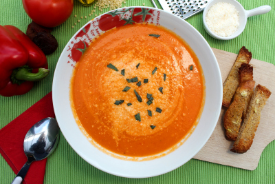 Recette Soupe de poivrons et d'abricots - FRIJE